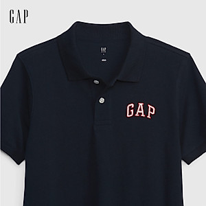 GAP Boys Logo Polo Shirt, Blue Galaxy, Small US