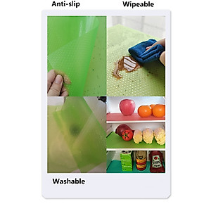 6 Pcs Refrigerator/Shelf Liner Refrigerator mats Cabinet Liner Shelf Liners for Kitchen cabinets Refrigerator Shelf Liners for Glass Shelves Plastic Shelf/Drawer Liner