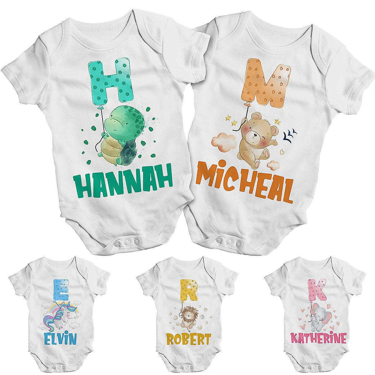 Ugly Christmas Sweater Personalized Girl Boy Baby Bodysuit Gift w/Name & Initial Newborn 6 12 18 24 Months Clothes