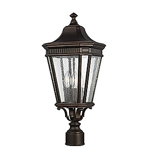 Feiss OL5427GBZ Cotswold Lane Outdoor Post Lighting, Bronze, 3-Light (10"W x 22"H) 180watts
