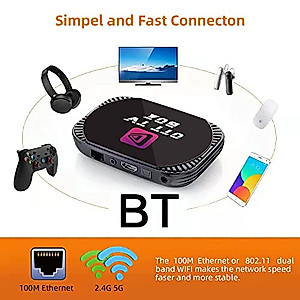 Android 11.0 Tv Box 4Gb Ram 32GB ROM Tv Box MxIII Pro X4 Amlogic S905X4 64-bit Quad Core with Dual Wi-Fi 2.4G/5.0G Bt 4.0 8K 1000M LAN Smart Tv Box