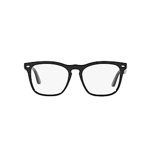 Ray-Ban RX4487V Steve Square Prescription Eyewear Frames, Black/Demo Lens, 54 mm