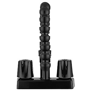 Dura Faucet RV Exterior Quick Connect Faucet with 360-Degree Flexible Gooseneck Spout (Black)