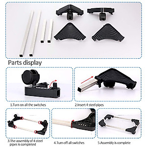 Retyion Mobile CPU Stand Adjustable Computer Tower Stand with Locking Caster Wheels Under Home Office Desk (W: 9.06" to 14.57")