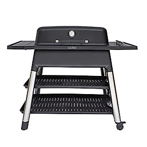 Everdure FURNACE 3-Burner Gas Grill, Liquid Propane Portable BBQ Grill with Die-Cast Aluminum Body and Fast-Ignition Technology, 466 Square Inches of Grilling Surface, Adjustable Height, Matte Black