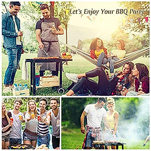 sorkwo Large BBQ Grill Mesh Bag, Non-Stick Baking Grilling Bag Heat-Resistant Reusable Easy to Clean Baked Grilling PTFE Bag for Outdoor Picnic Cooking Barbecue