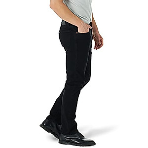 Lee Men's Legendary Regular Fit Tapered Leg Jean, Overdye Black, 42W x 29L