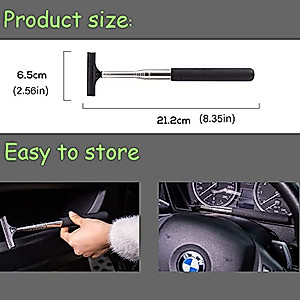 Retractable Rear-View Mirror Wiper,Car Glass Cleaner Tool,Waterproof Anti-rain Anti-Fog Snow Removal Glass Mirror Cleaning Supplies