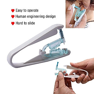 Lishae Ear Piercing Kit, 8 Pcs 4mm Disposable Self Ear Pericings Kit with Ear Studs and 1Pcs Piercing Gun Aid Pierce Kit Tool