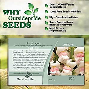 Outsidepride Antirrhinum Majus Snapdragon Appleblossom Garden Cut Flowers - 5000 Seeds