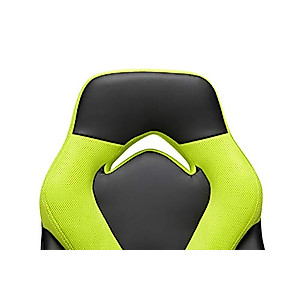 OFM Gaming Chair Ergonomic Racing Style PC Computer Desk Office Chair - 360 Swivel, Integrated Lumbar Support & Headrest, Adjustable Height, Recline Tilt Control, Flip-Up Arms, 275lb Max (2020 Green)