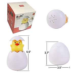 Easter Eggs Basket Stuffers,Baby Bath Toys for Toddlers 1-3 Old Years,Sensory Toys Kids Bathtub Hatching Swimming Pool Bath Toy Gifts for Infants Boys Girls Bithday Water Gun (Ducks)