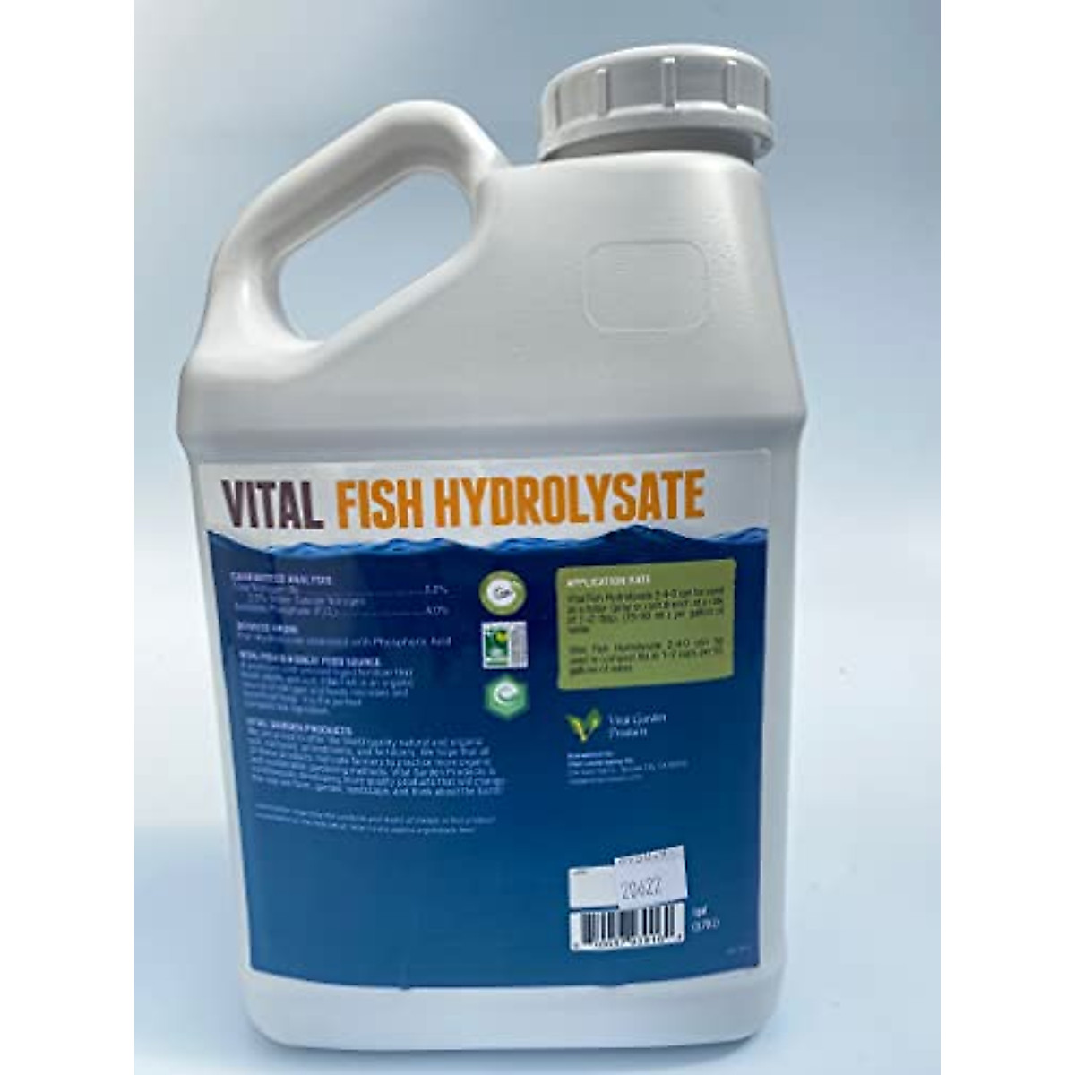 Vital Garden Supply - Vital Fish Hydrolysate 1 Gallon Jug - CDFA Organic Certified - Natural and Organic Cold Pressed Fish Fertilizer