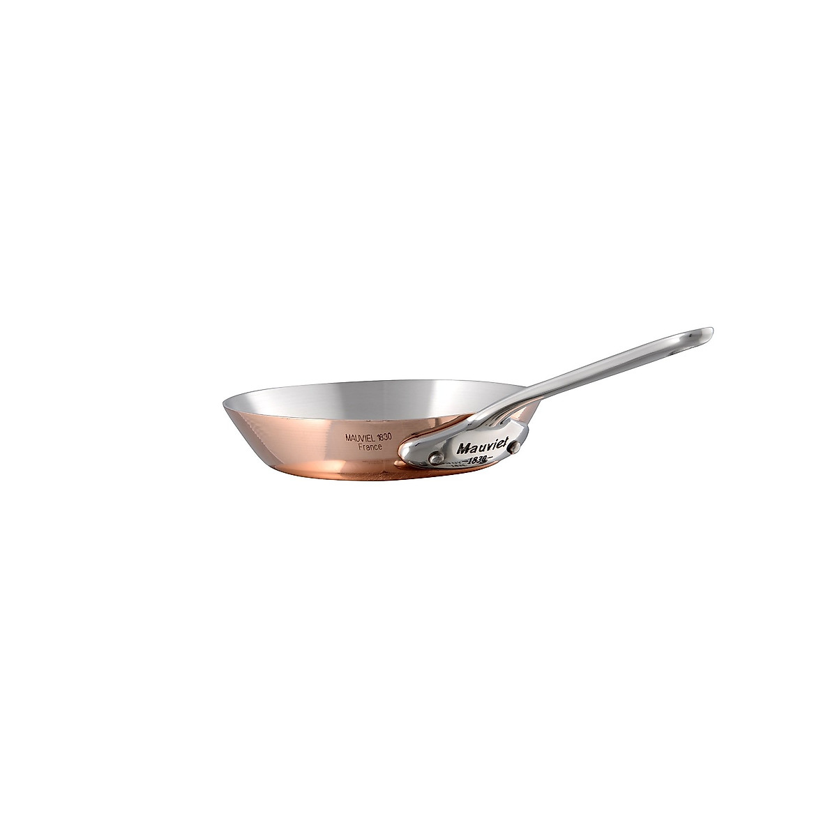 Mauviel M'Minis 1 mm Copper & Stainless Steel Mini Frying Pan With Stainless Steel Handle, 4.72-in, Made in France