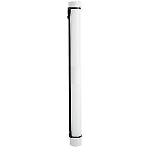 Expandable Poster Tube with Strap for Posters, Documents, Artwork, Blueprint Storage, Carrying Case for Architects, Teachers, Students, Artists (White, 24 to 40 Inches)