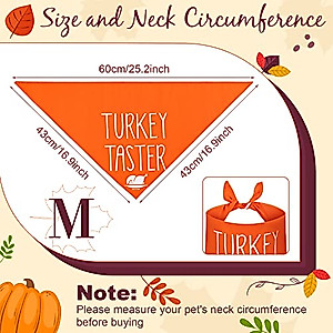 4 Pieces Thanksgiving Dog Bandanas Fall Autumn Dog Bandana Holiday Dog Bandana Dog Costume Bandanas for Dogs Reversible Triangle Bibs Scarf for Small Medium Large Dogs Pets (Medium)