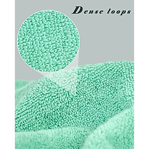 Cleanbear Soft Hand Towels - 100% Cotton Bath Hand Towel Set, Lightweight for Quick Dry (2 Pack, 13 x 29 Inches) (Pink, Blue and Green)