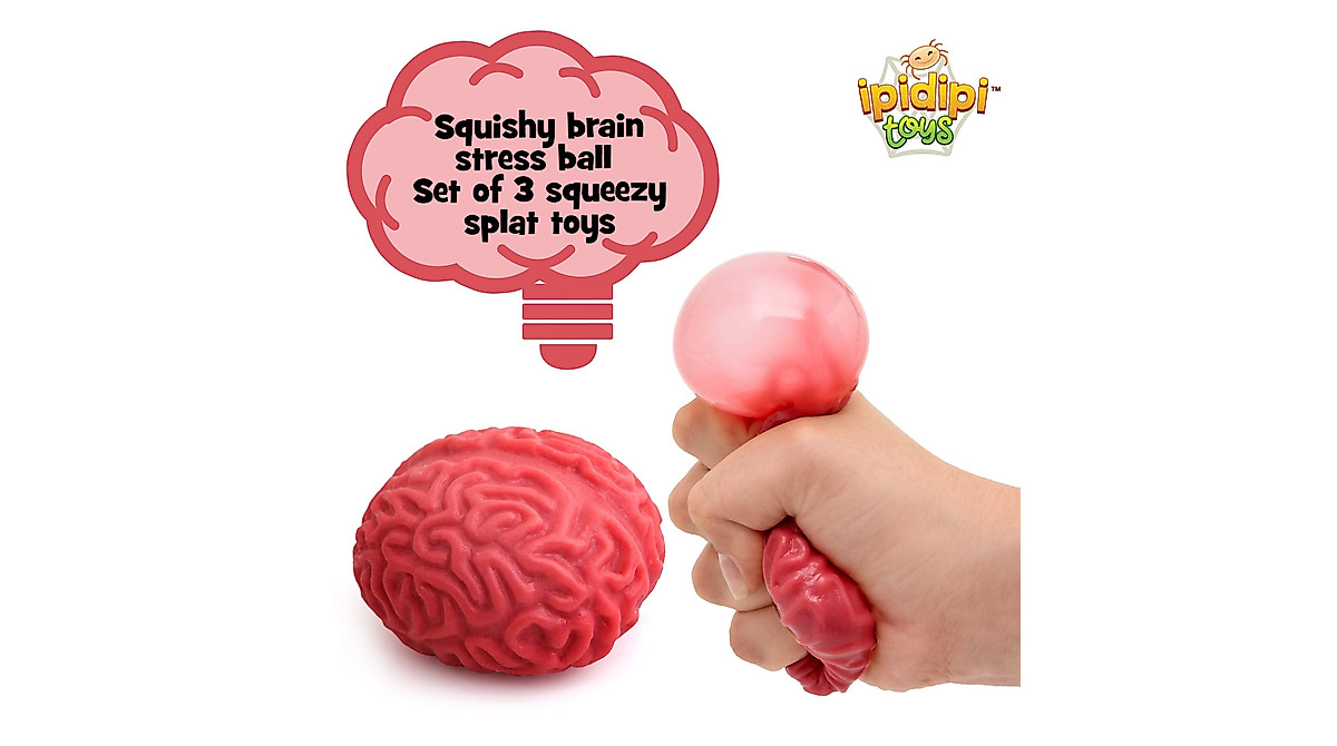 IPIDIPI TOYS Squishy Brain Fidget Balls - Holiday Fun