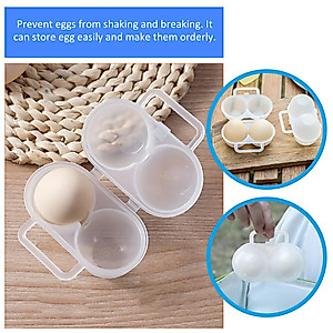 ULTECHNOVO Outdoor Egg Holder, 2 Pcs Egg Storage Box Portable Camping Egg Carrier 2 Eggs Case Egg Storage Container for Hiking Outdoor Kitchen Tools Portable Storage Box