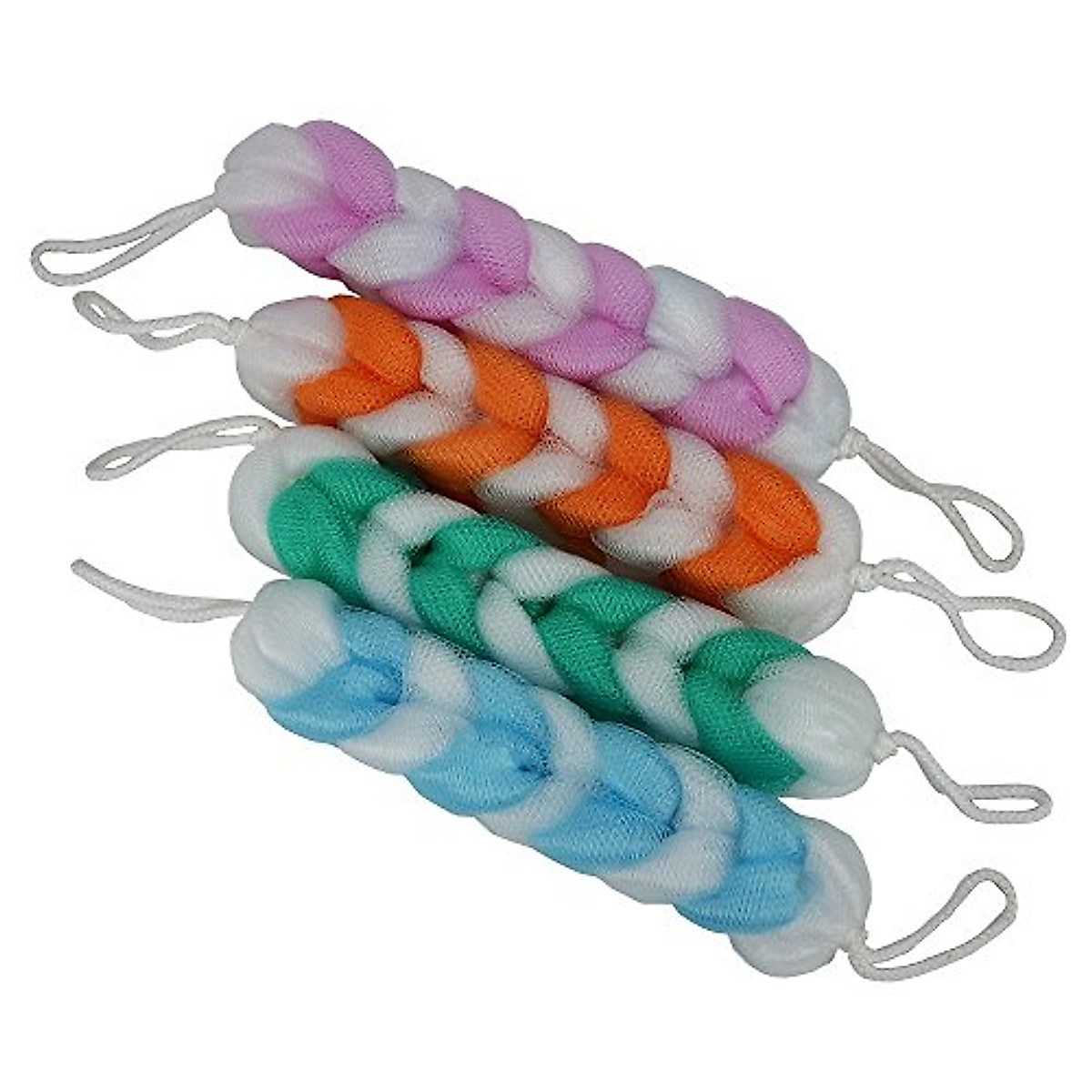 Eslite Exfoliating Loofah Back Scrubber for Shower,Wonderful Colors(4- Counts)