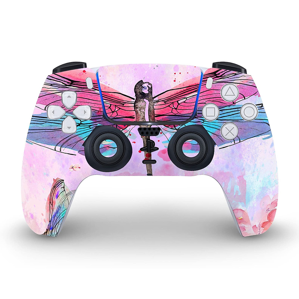 Head Case Designs Officially Licensed Jena DellaGrottaglia Dragonflies Animals Vinyl Faceplate Gaming Skin Decal Compatible With Sony PlayStation 5 PS5 Disc Edition Console & DualSense Controller