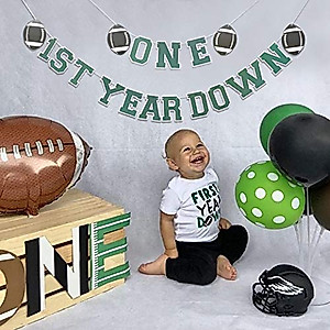 Football Birthday 1st Year Down Banner - Below First Grade, Football Theme Banner, First Birthday Party Decorations, Super Bowl Birthday Sports Party, Personalized Super Bowl Decoration.
