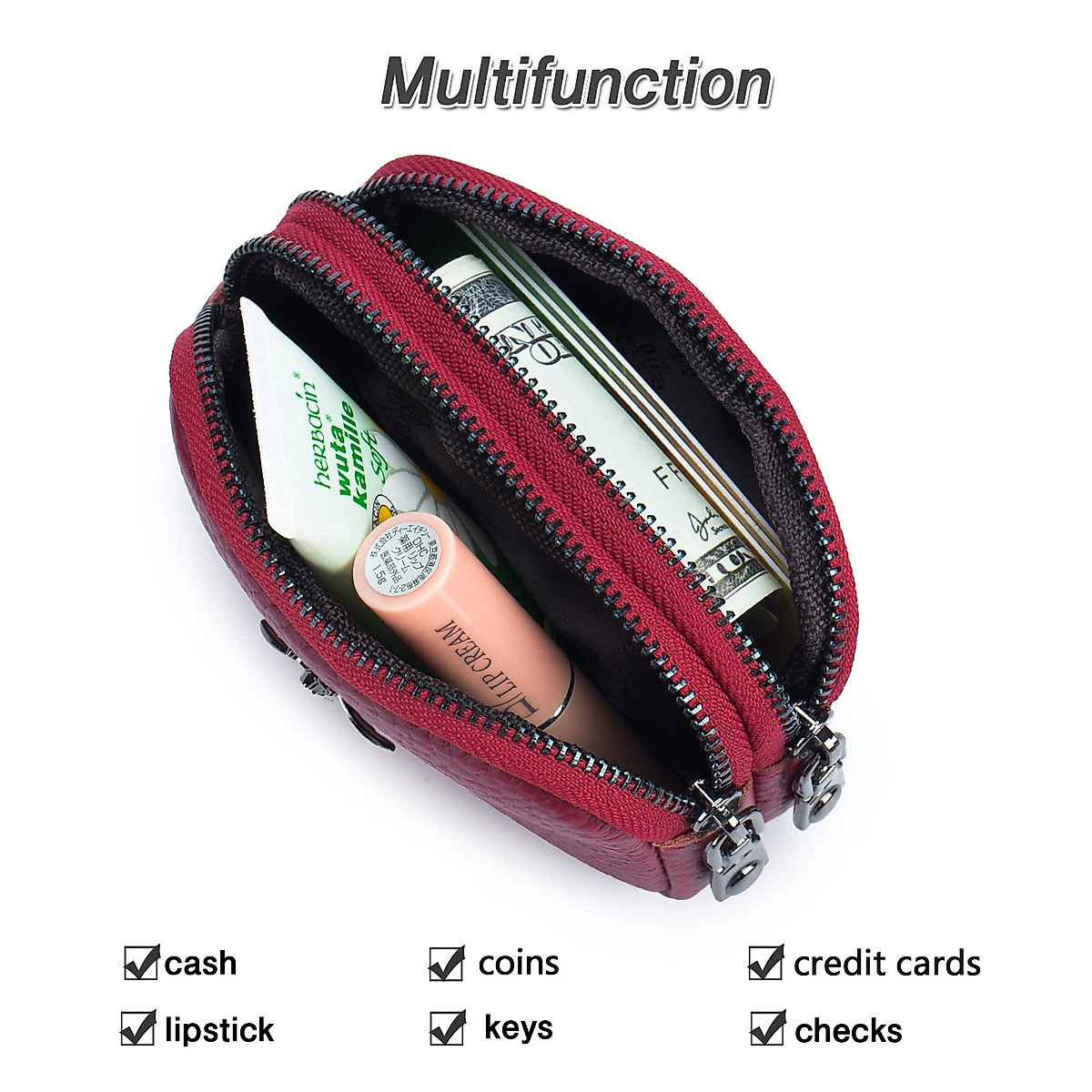 (Bundle of 2 Sets) imeetu Small Women Coin Pouch and Credit Card Holder Wallet