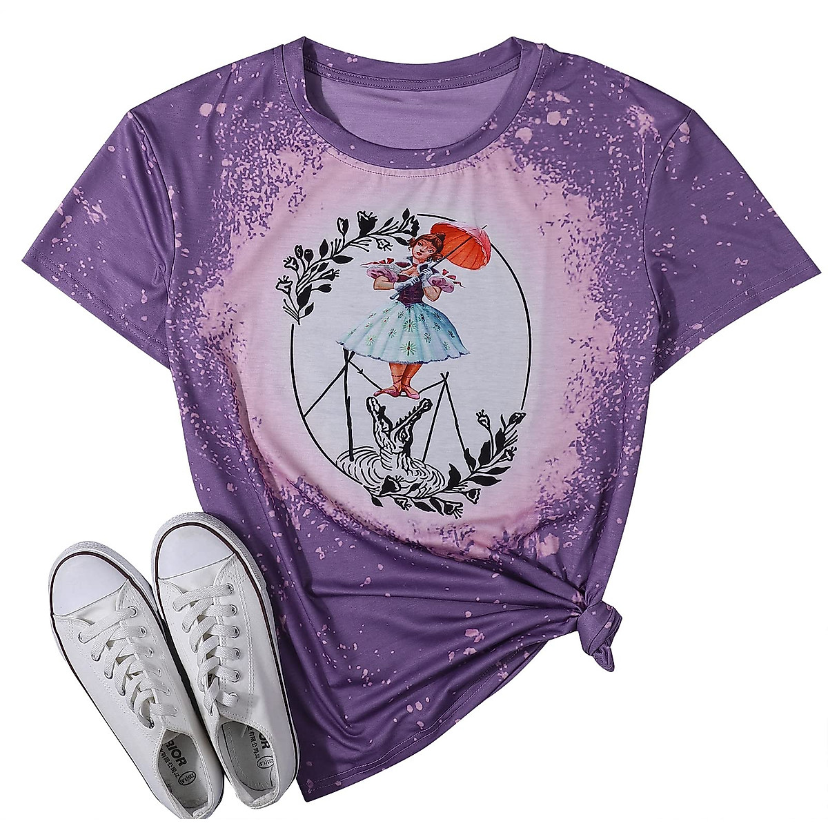 Beware of Hitch Hiking Ghost Shirt Women Funny Halloween Shirt Haunted Mansion Tshirt Fall Short Sleeve Top Purple