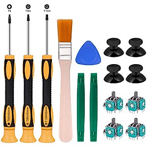 Xbox One Controller Joystick Replacement,RGEEK 4PCS Xbox one Joysticks Replacement Parts with T6 T8 T10 Repair Screwdriver Kit for Xbox One Controller