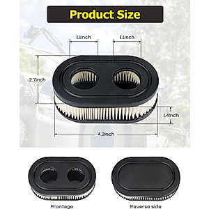 Cinkenyo 2 Pack 798452 798339 593260 334404 Lawn Mower Air Cleaner Cartridge Filter, Used on 4247 5432 500EX 550EX 575EX 625EX 675EXI 725EXI Series Engine Lawn Mower Air Filter