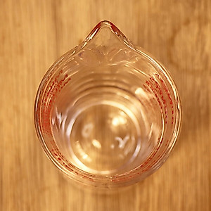 Shot Glass Measuring Cup 3 Ounce/90ML Liquid Heavy High Espresso Glass Cup Red Line