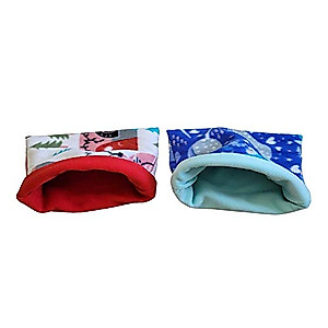 Fleece Cage Liner | Multiple Prints & Sizes | Midwest | C&C | Guinea Pig Fleece | Hedgehog Fleece | Reversible | Machine Washable ((2 Pack) 10"x10" Snuggle Sacks, MYSTERY PACK)