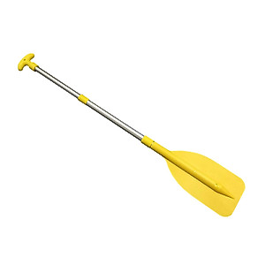 Pactrade Marine Boat Kayak Canoe Rafting Jet Ski Tube Yellow Plastic Telescopic Aluminum Mini Oar Paddle Extended from 20'' to 41.3" Boat Accessories for Kids and Adults
