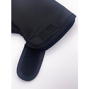 Stilnati Heat Resistant Gloves for Hair Styling Curling, for Barber, Hair Straightening, Keratin Treatment, Curling, Flat Iron, 3 Fingers Glove Hairdressing, Hand Protective Glove, Black, 1 Pcs