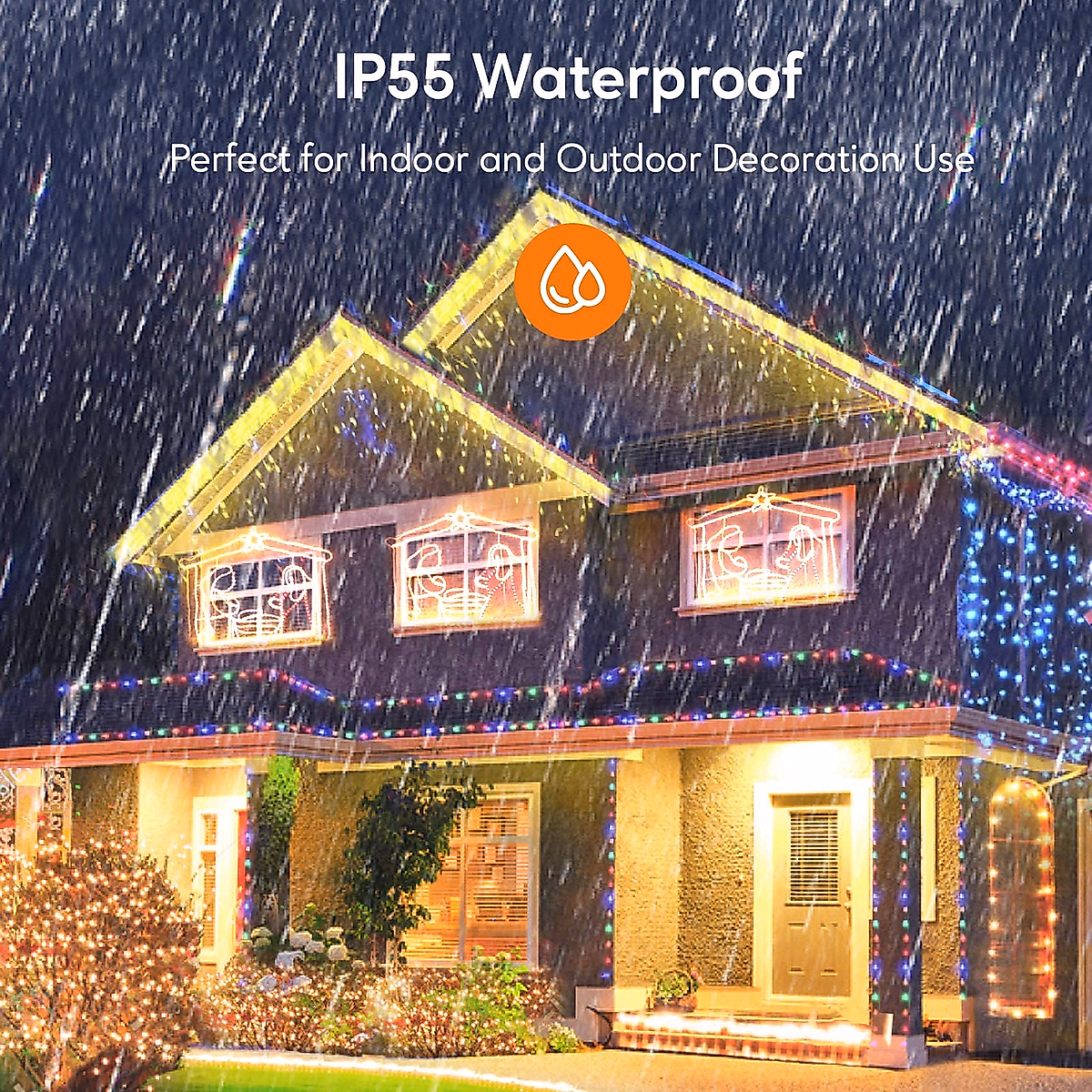 BlcTec Christmas Lights 300 LED 108FT Color Changing Christmas Tree Lights with Warm White & Multicolor, 11 Modes, Waterproof and Connectable Christmas String Lights with Remote for Xmas Decorations