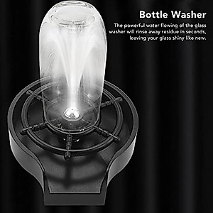 Bottle Washer Glass Faucet Bar Counter Cleaner Kitchen Vegetable Basin for Sink Automatic Ktv Glass Washer Glass Washers (with 80cm 304 Stainless Steel Hose)