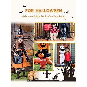 Boys soccer socks Toddler Girls Uniform Socks Knee High Tube Socks Cotton Cute Sport Stocking for Boys Girls 1 Pair Black White One Size