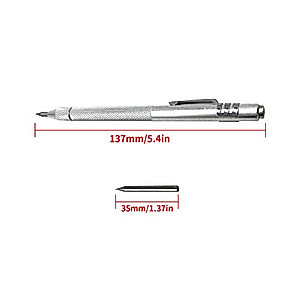 CDIYTOOL 4 Pack Tungsten Carbide Scriber with Magnet, 90-95 HRA Etching Engraving Pen with 8pcs Replacement Marking Tips for Glass,Ceramics,Metal Sheet,Stone Por