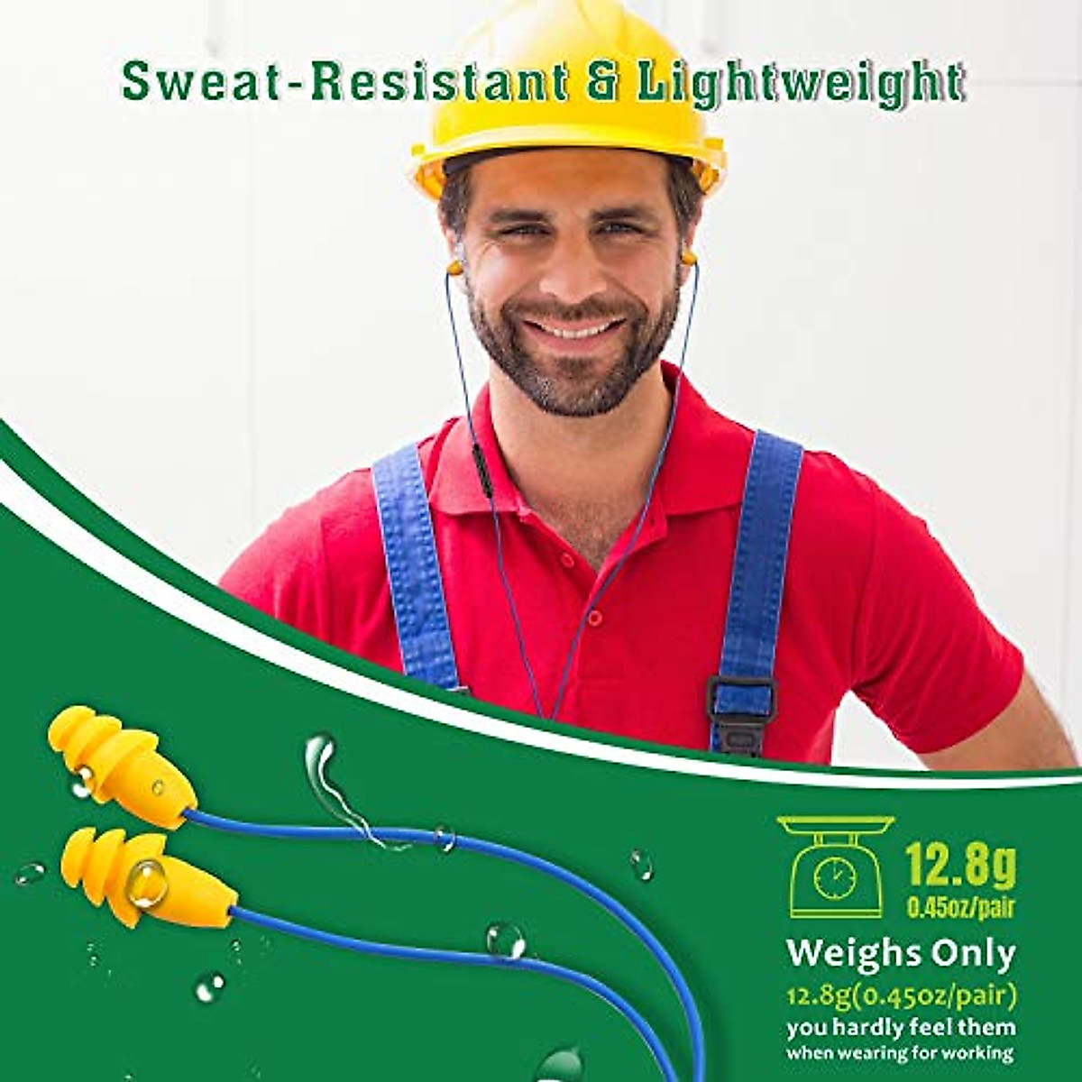 MIPEACE Work Earbuds Headphones, Safety Industrial Ear Plugs Headphones with mic and Volume Control- Noise Reduction Earphones for Work Construction