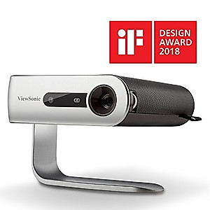 ViewSonic M1 Portable LED Projector with Auto Keystone, Dual Harman Kardon Speakers, HDMI, USB C, Stream Netflix with Dongle