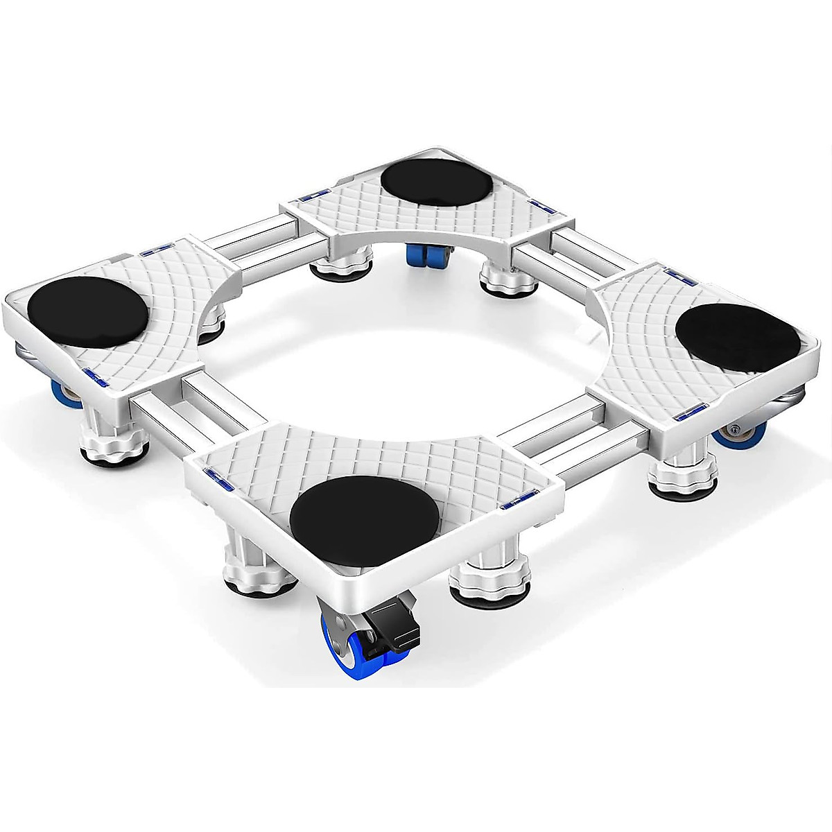 IREMMO Washing Machine Stand Base Furniture Dolly Mini Fridge Stand with 8 Strong Feet and 4 Wheels Refrigerator Stand Washer and Dryer pedestal Mobile Roller Dolly Cart with Wheels for Appliance