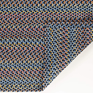 Super Area Rugs Braided Rug Sanford Indoor/Outdoor Braided Carpet for High Traffic Kitchen, Indigo Multi, 4' x 6' Rectangle