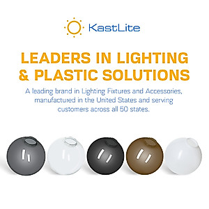KastLite 12" White Acrylic Lamp Post Globe | Smooth Textured with 5.25" Neckless Opening | Manufactured in the USA