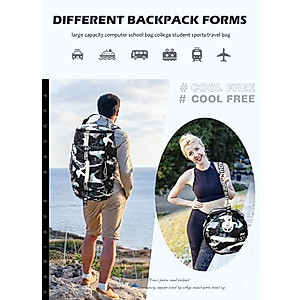 Gym Sport Bag Backpack Duffle Bag Weekender Bag Water-resistant Travel Sling Bag Casual Daypack for Men and Women