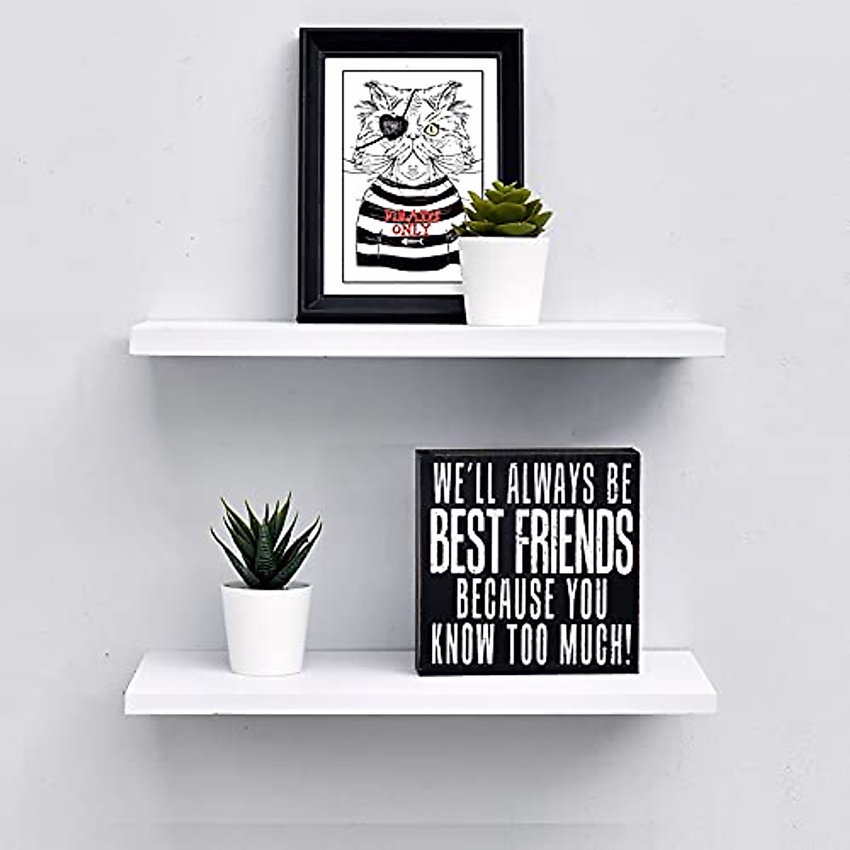 Set of 3 Floating Wall Shelves,Wall Display Decoration Shelves,Home Decor Shelves for Bathroom, Bedroom,Living Room,Kitchen, Office