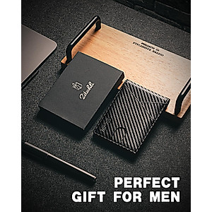 Zitahli Wallet for Men - with Money Clip Slim Leather Slots Credit Card Holder RFID Blocking Bifold Minimalist Wallets with Gift Box