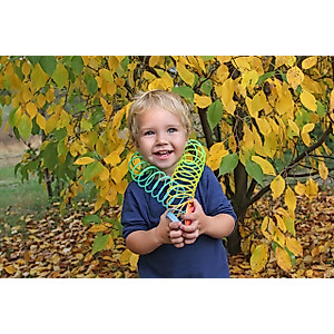 The Dreidel Company Plastic Multicolor Coil Spring, Goody Bag Fillers, Party Favor for Kids, 3" Inches (80mm) (4-Pack)