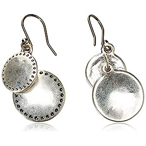 Lucky Brand Women's Double Drop Earring, Silver, One Size