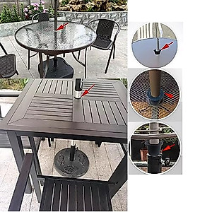 QRWT Silicone Patio Table Umbrella Cone Wedge Umbrella Hole Ring Plug and Cap Set for 2 to 2.5 Inch Yard Garden Patio Table Hole and 1.5 Inch Umbrella Pole Adapter Accessories