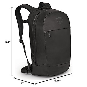 Osprey Transporter Panel Loader Laptop Backpack, Black